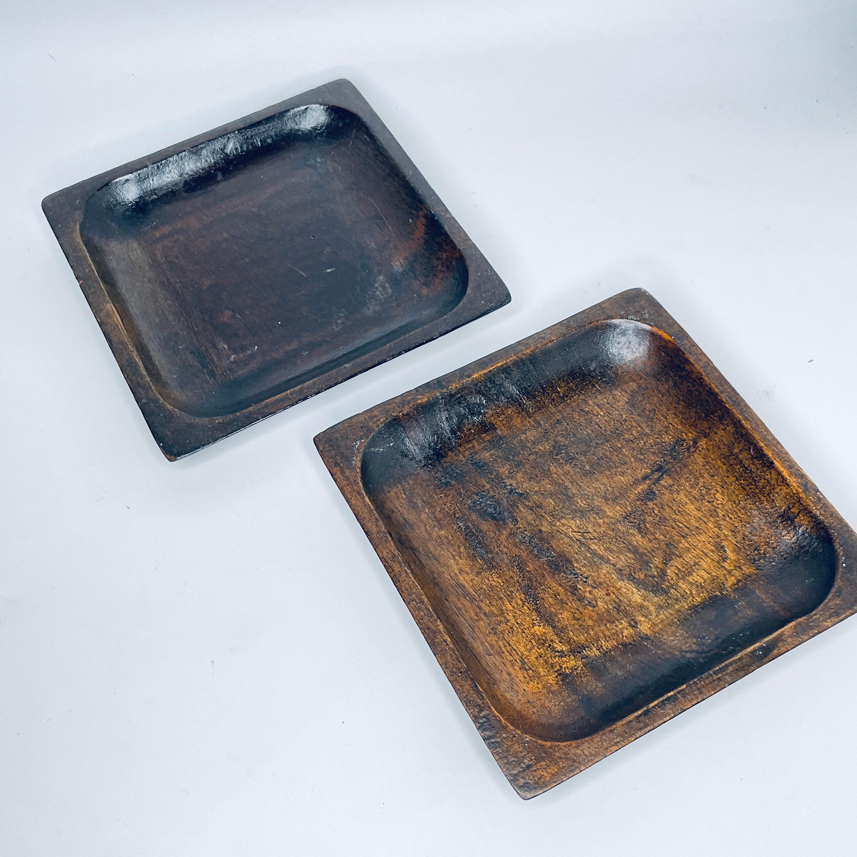 Vintage Lester Clarke Carved Wood Bowls: Jamaican Art Trinket Dishes - Etsy