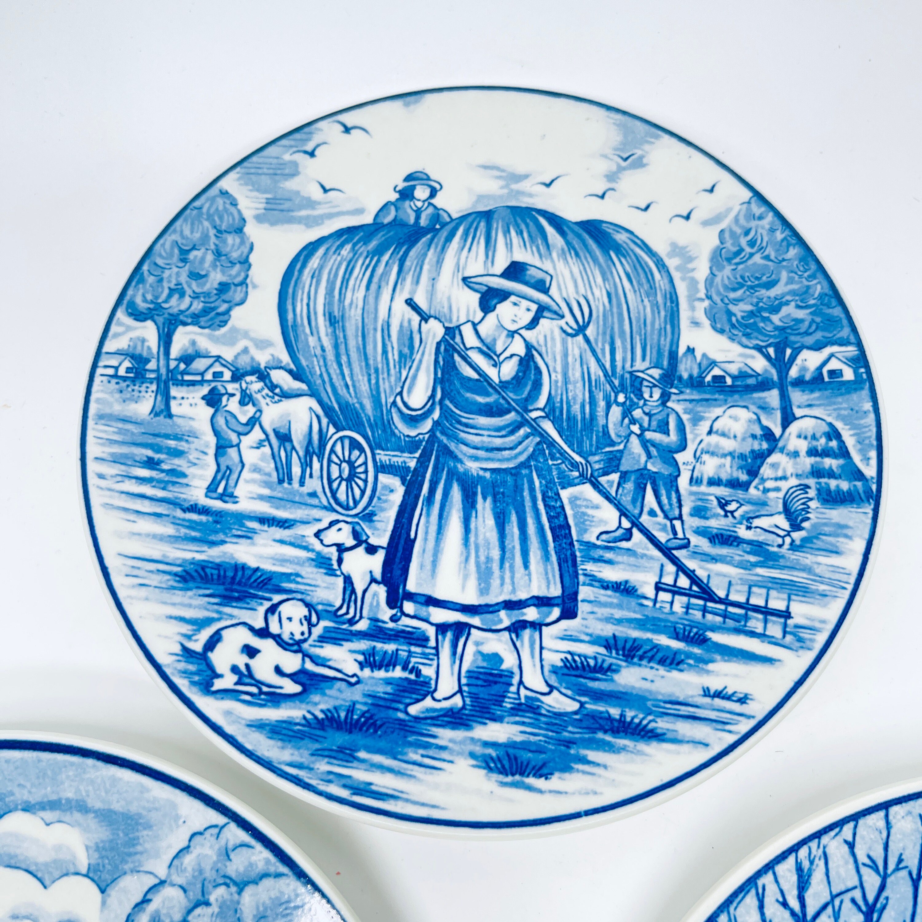 Vintage Royal Delfts Plates X 3 Blauw Handwork Japan Delfts Blauw ...