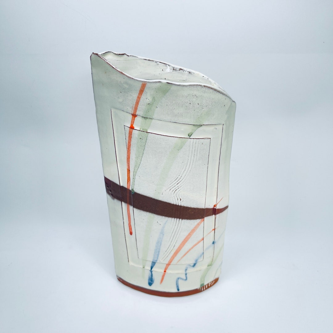 Mid Century Modern Art Pottery Vase: Studio Ceramic, Abstract ...