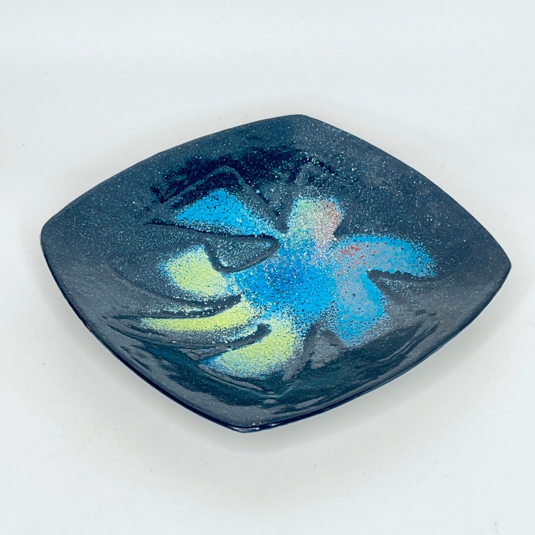 Richard Braun Enamel Ymuiden Dish Dutch Carla Braun Metal Art Plate Mid ...