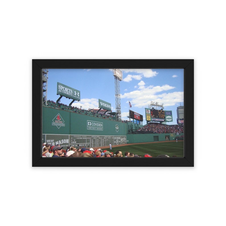 Fenway Park Green Monster Framed Poster, Horizontal - Etsy