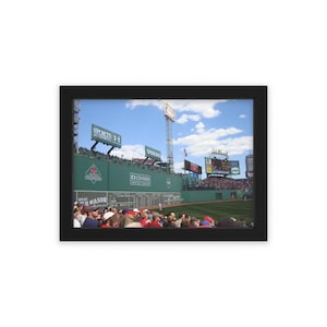 Fenway Park Green Monster Framed Poster, Horizontal - Etsy