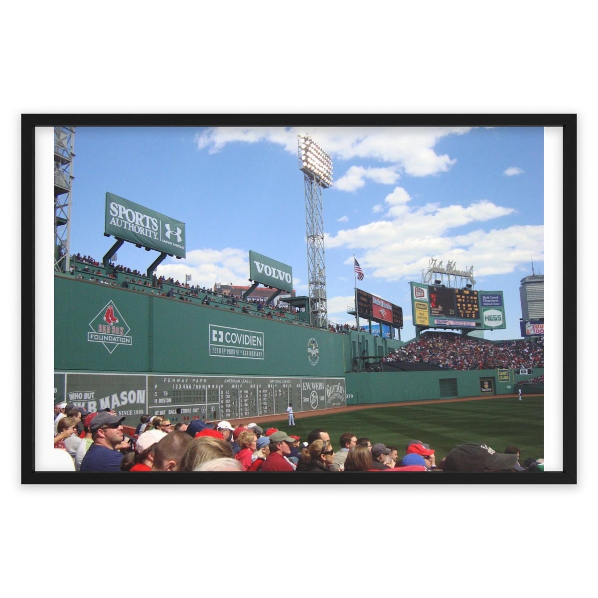 Fenway Park Green Monster Framed Poster, Horizontal - Etsy