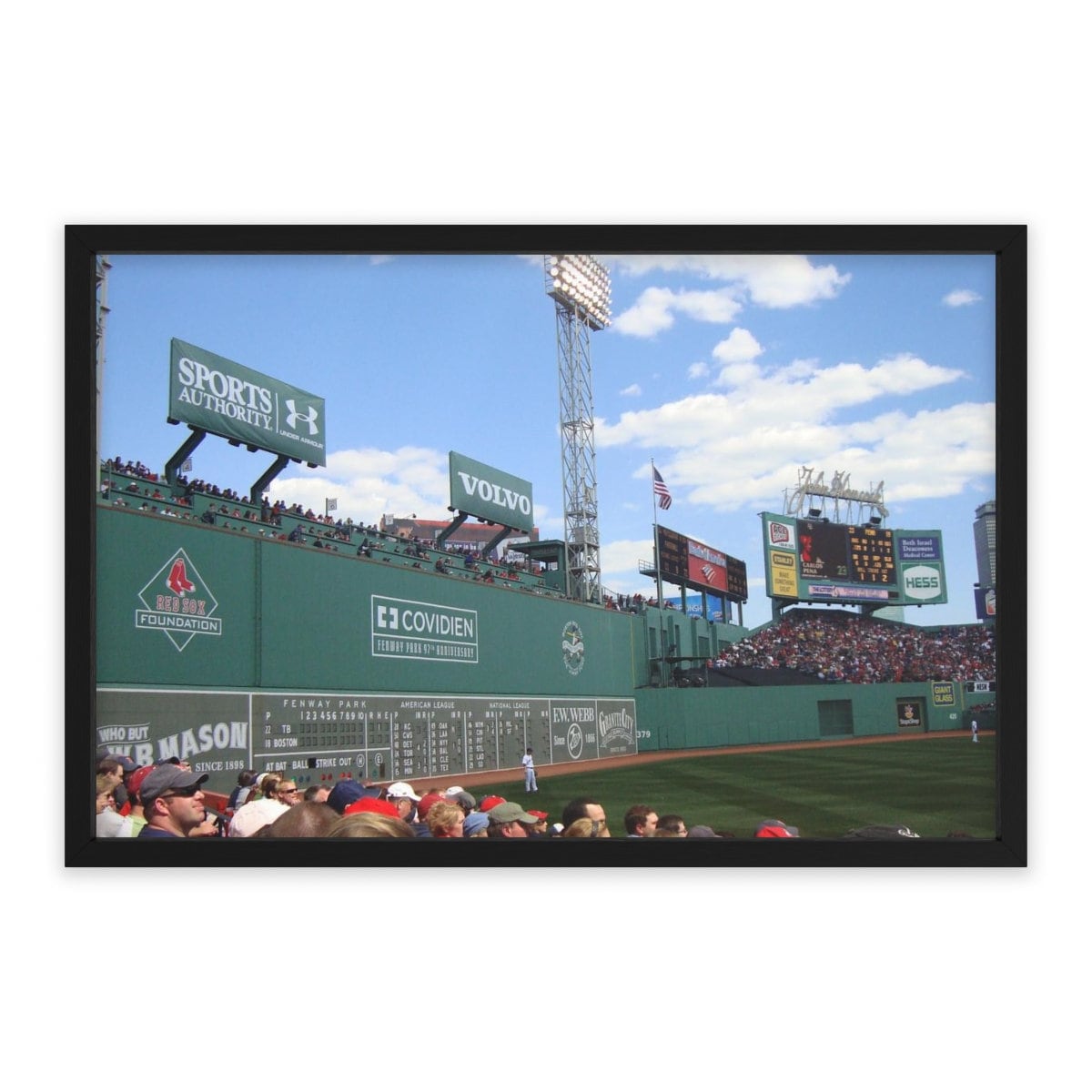Fenway Park Green Monster Framed Poster, Horizontal - Etsy