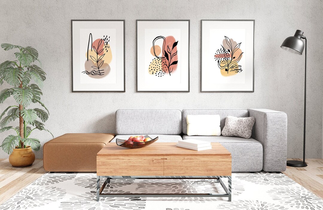 Printable Wall Art Set of 3 Modern Boho Style Prints Best for - Etsy