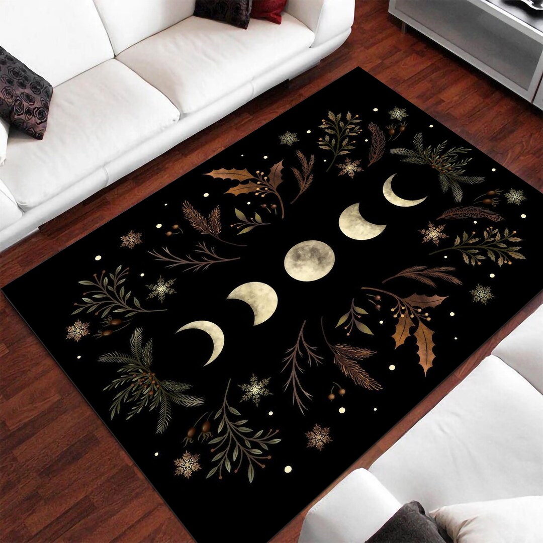 Moon and Stars Rug Galaxy Pattern Area Rug Rug for Salon - Etsy