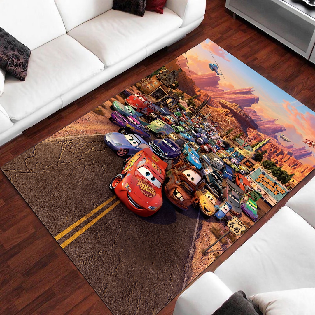 Kids Play Rug Lightning Mcqueen Rug Car Movie Rug Sports - Etsy
