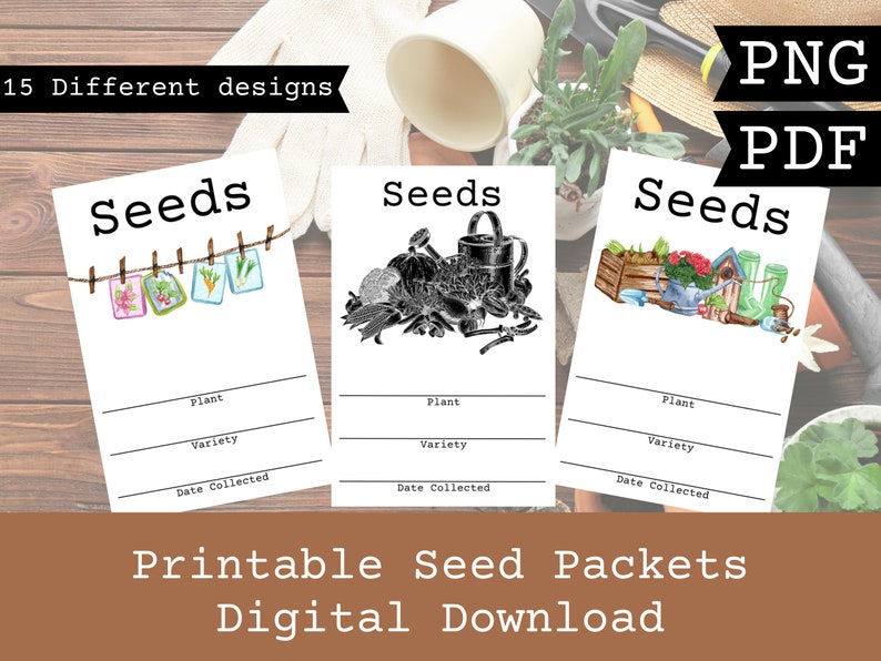 Seed Packets DIY Seed Packets Printable File-seed Saving Digital ...