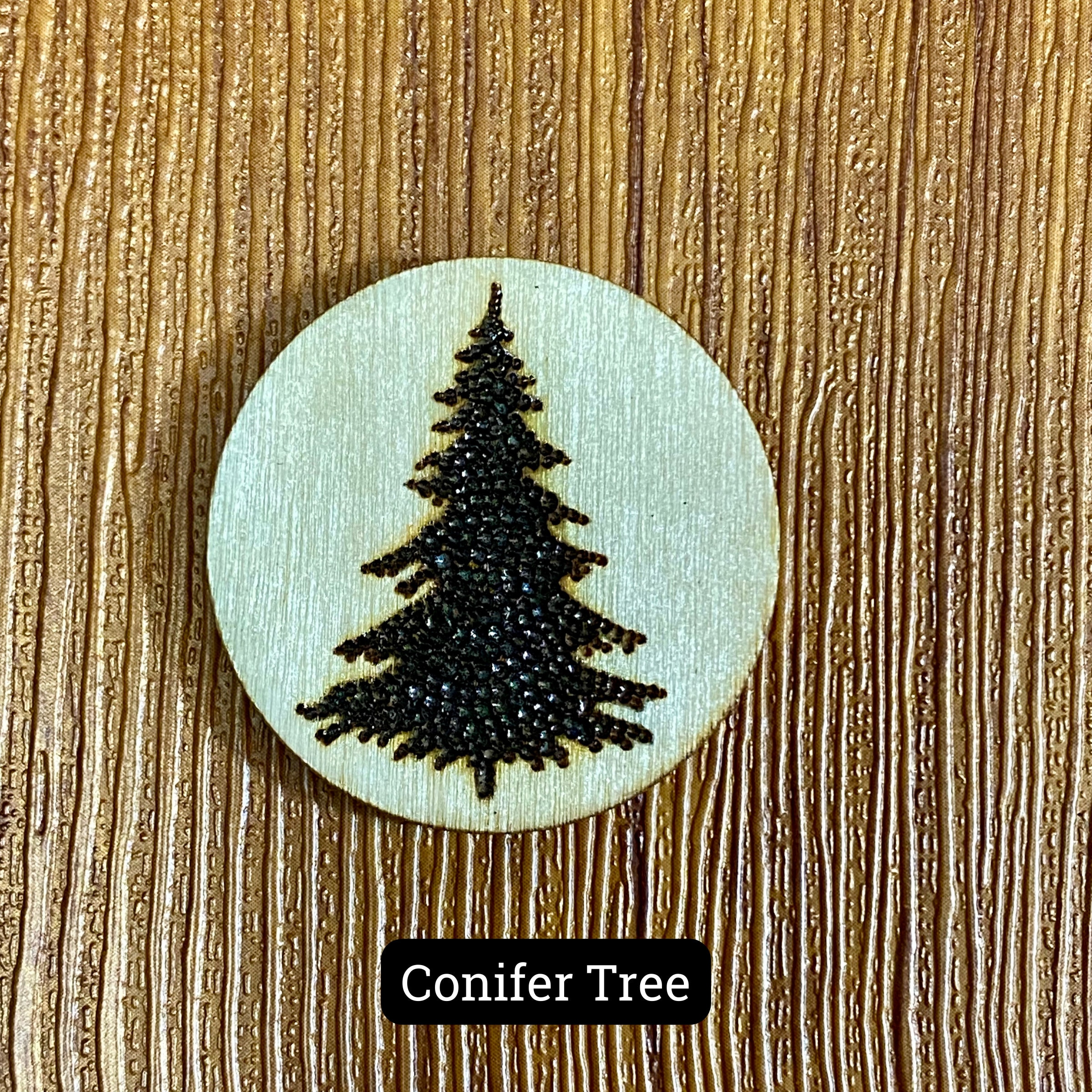 Nature and Wildlife Wooden Magnet | Hand-burned Pyrography | Stocking ...