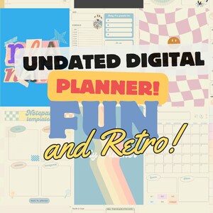 UNDATED Digital Planner 2024 2025 Undated RETRO Planner Goodnotes ...