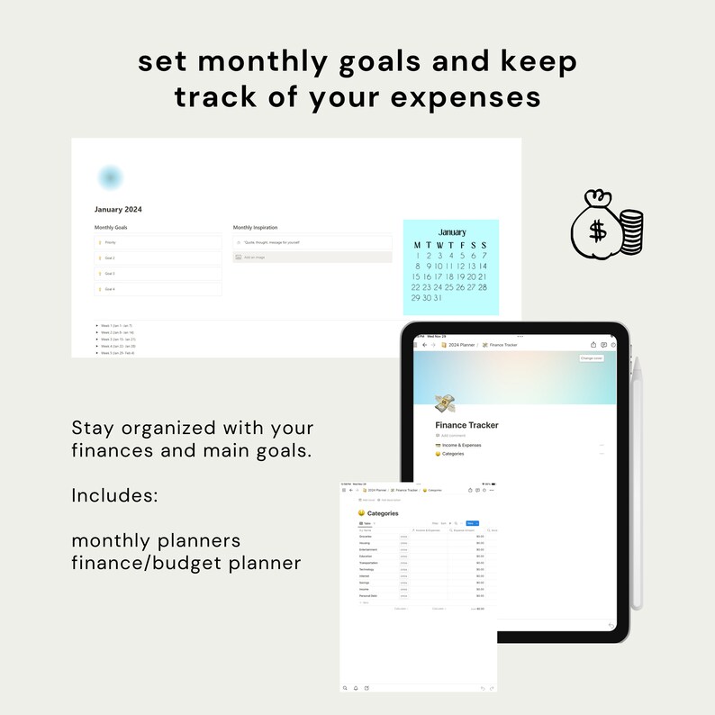 Notion Planner Template 2024 for Beginners 2024 Planner Template Notion ...