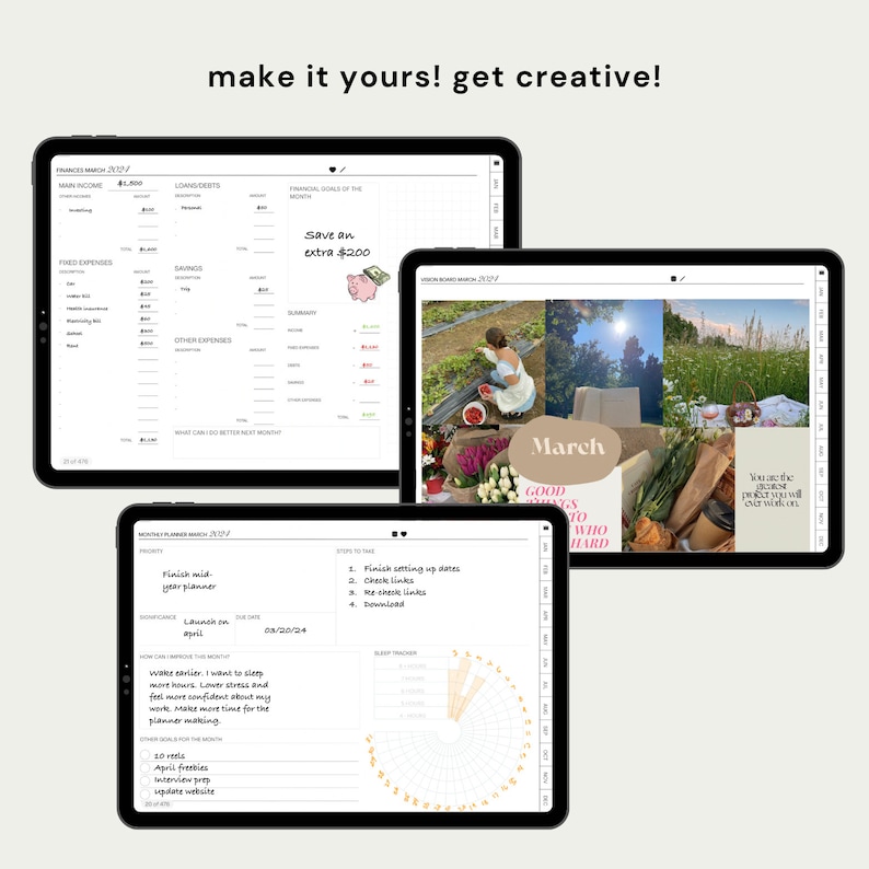 Minimalist Digital Planner 2024 for iPad Compatible With Goodnotes ...