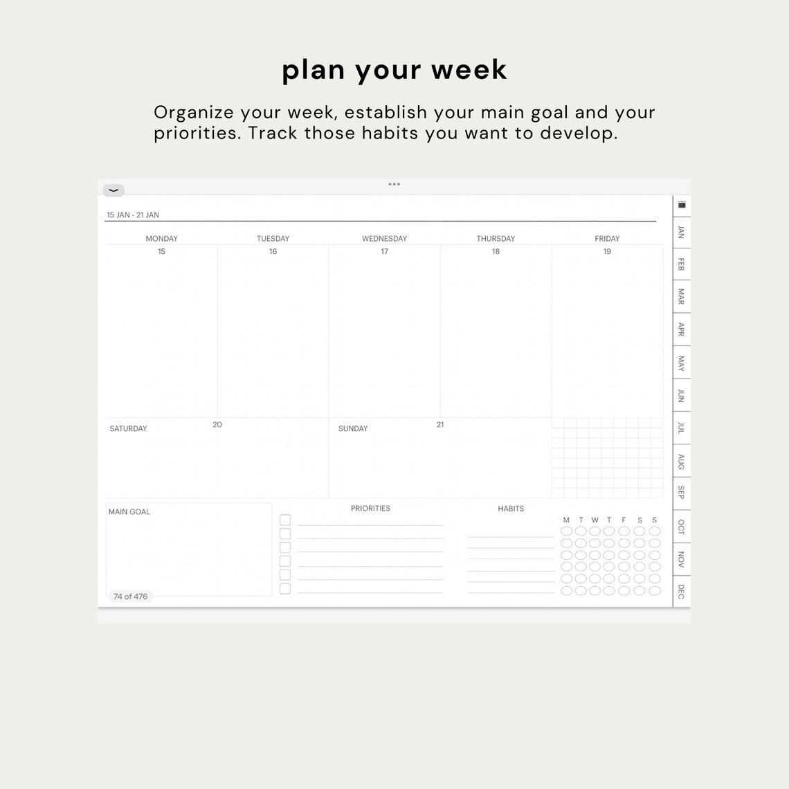 Digital Planner 2024 Planner Minimalist Planner iPad Planner - Etsy
