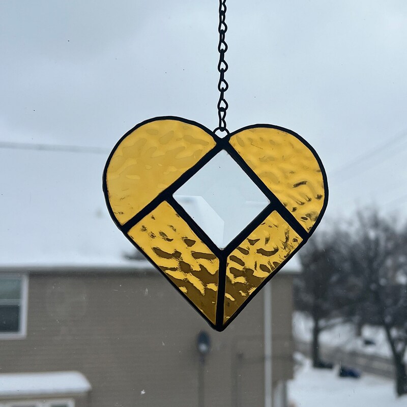 Beveled Glass Heart - Etsy