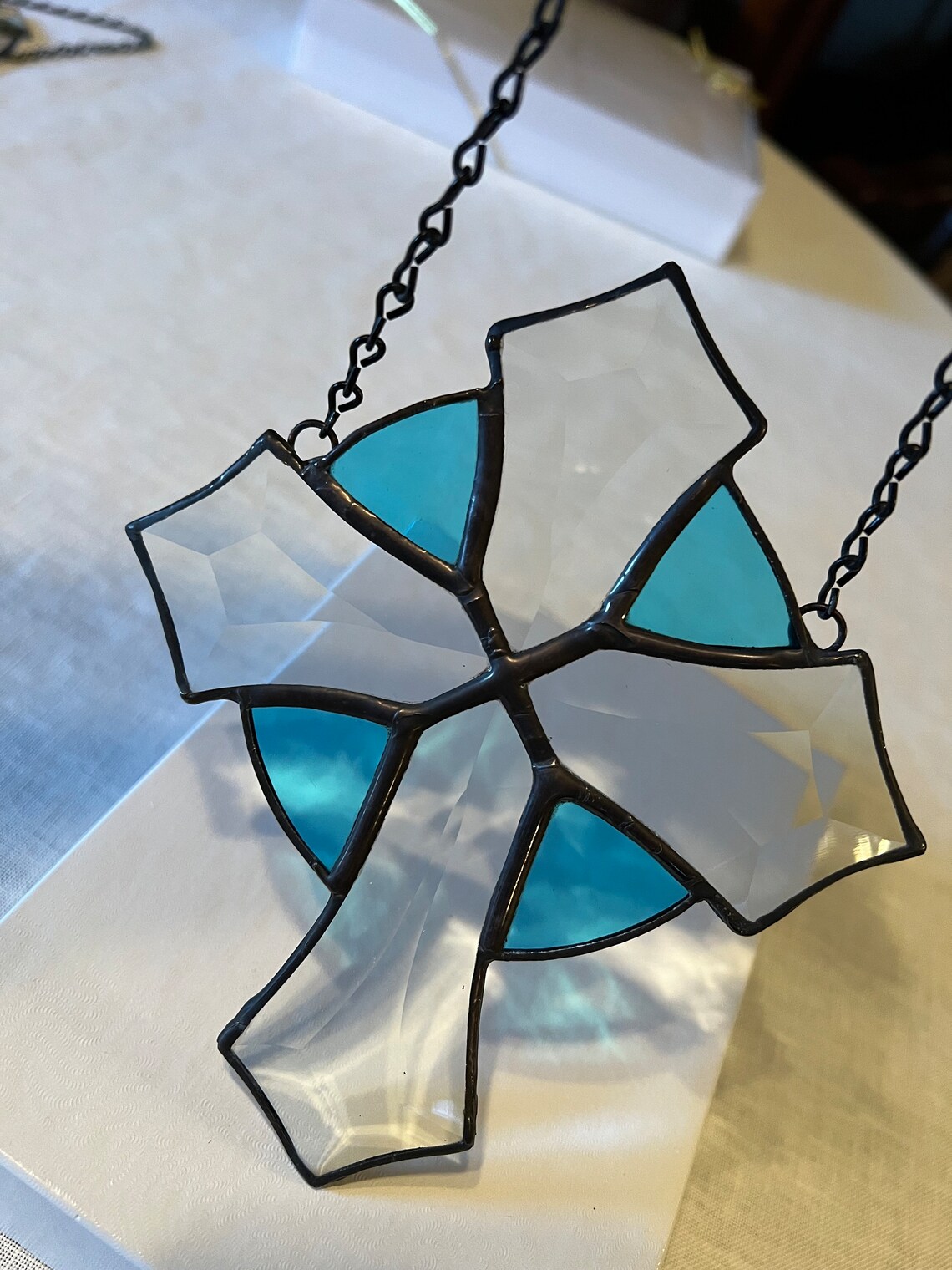 Stained Glass – 3-point Beveled Cross - Etsy