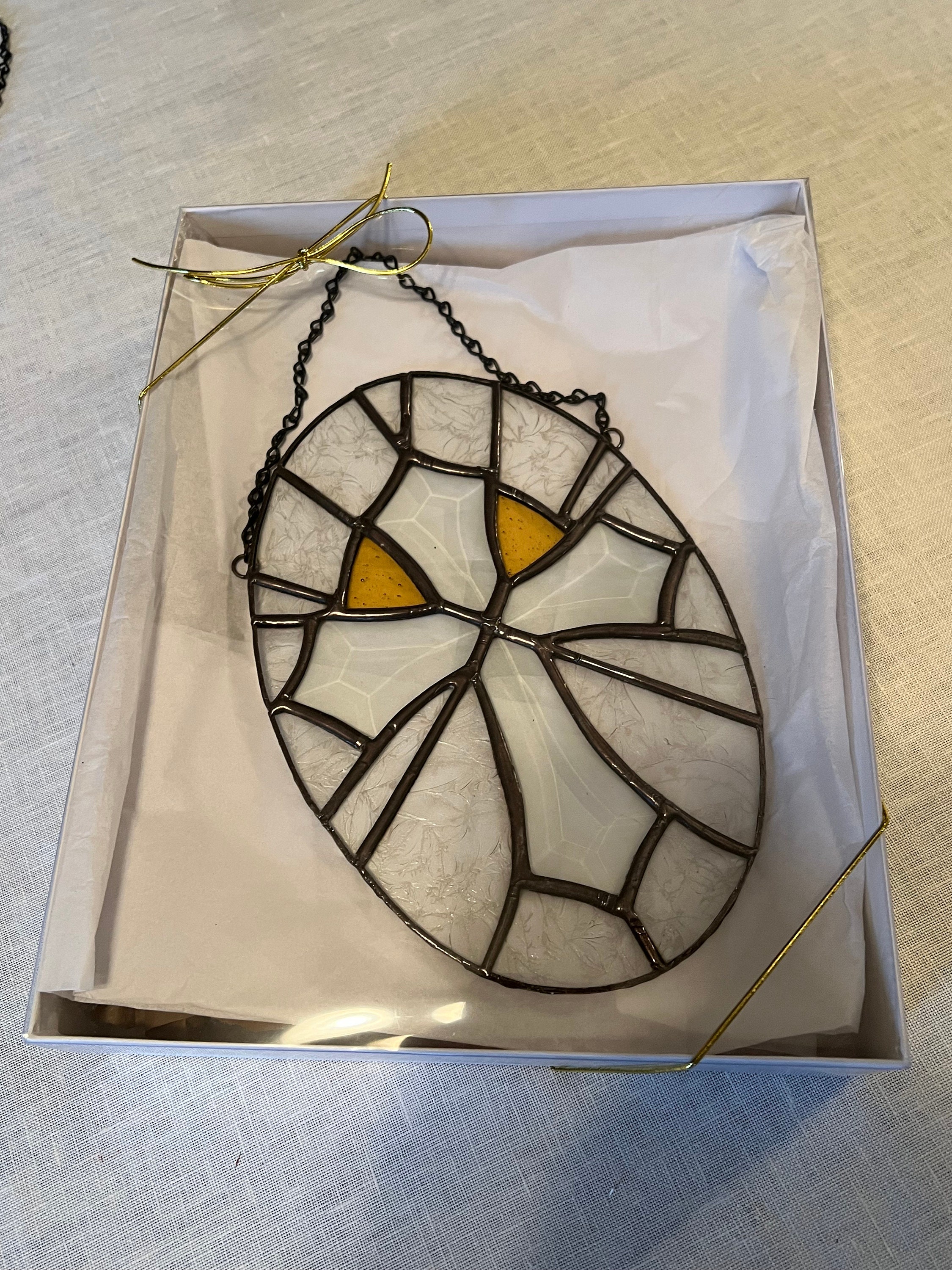 Stained Glass – Oval Beveled Cross - Etsy