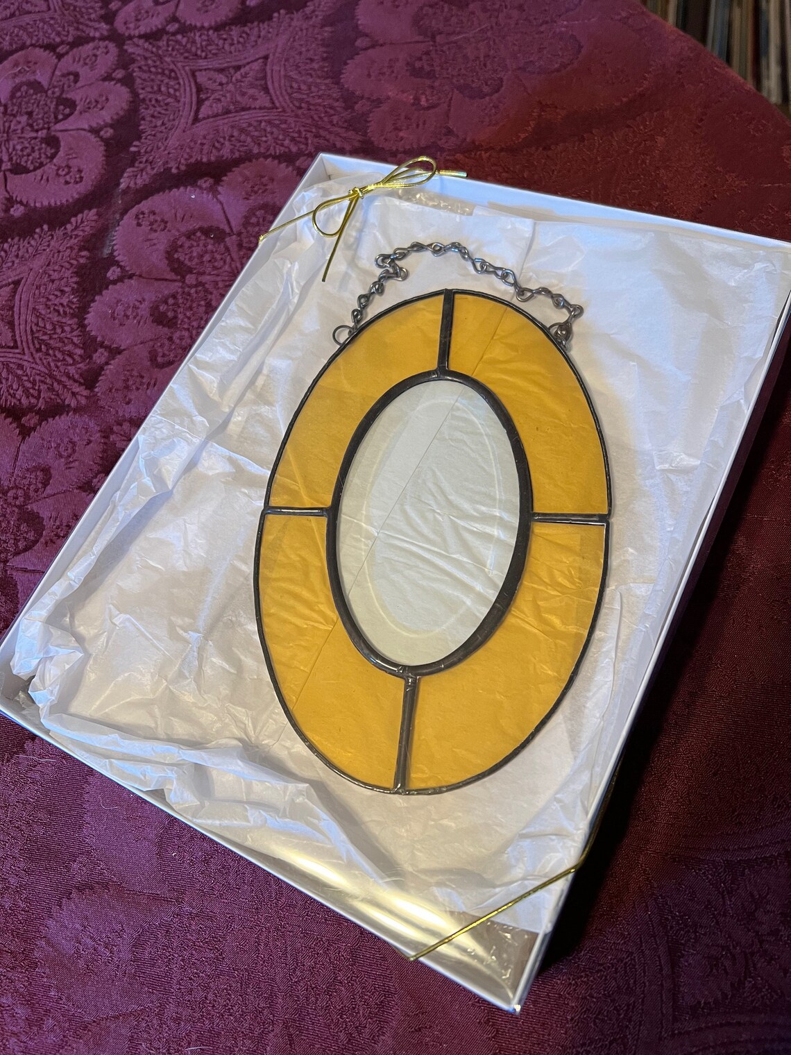 Stained Glass – Simple Bevel Oval - One Color - Etsy