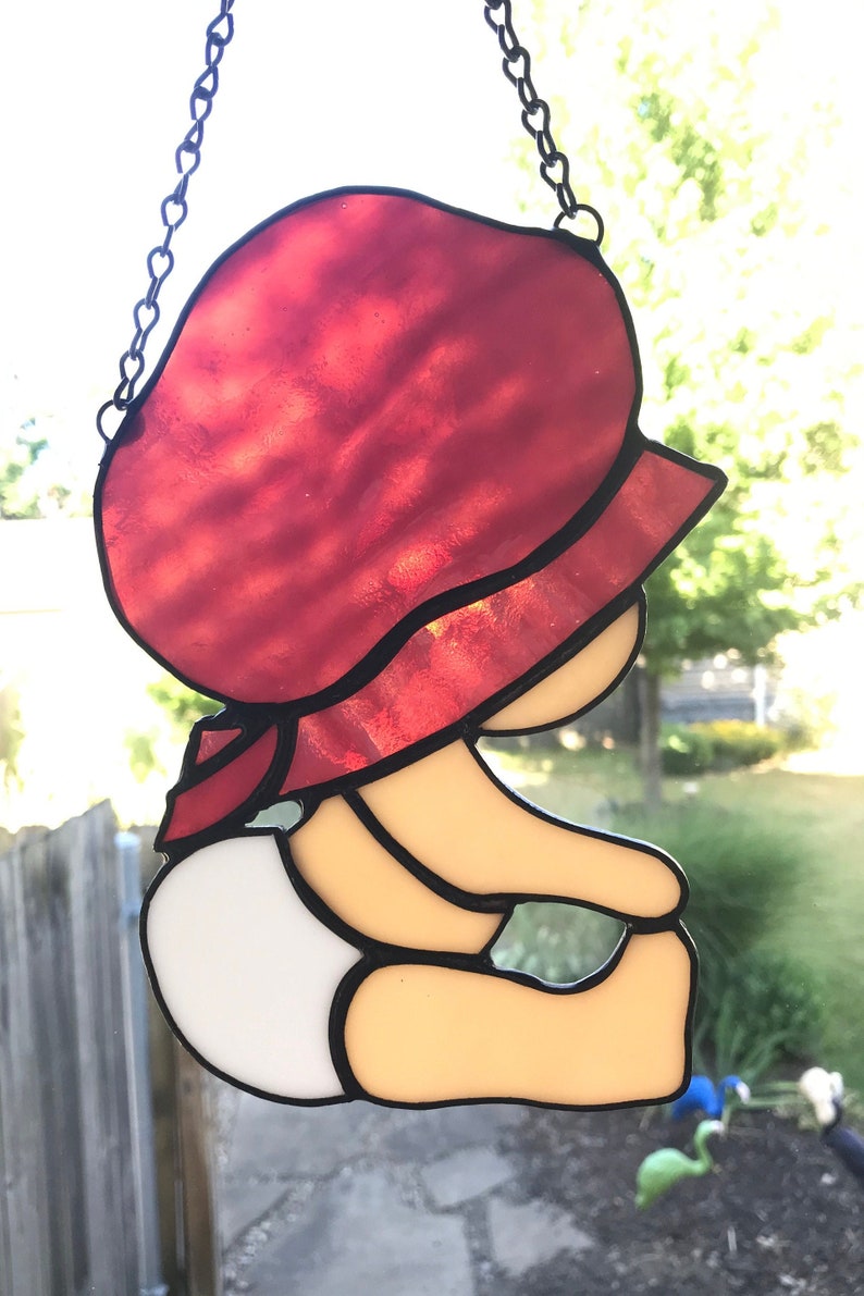 Stained Glass Baby Girl Sitting - Etsy