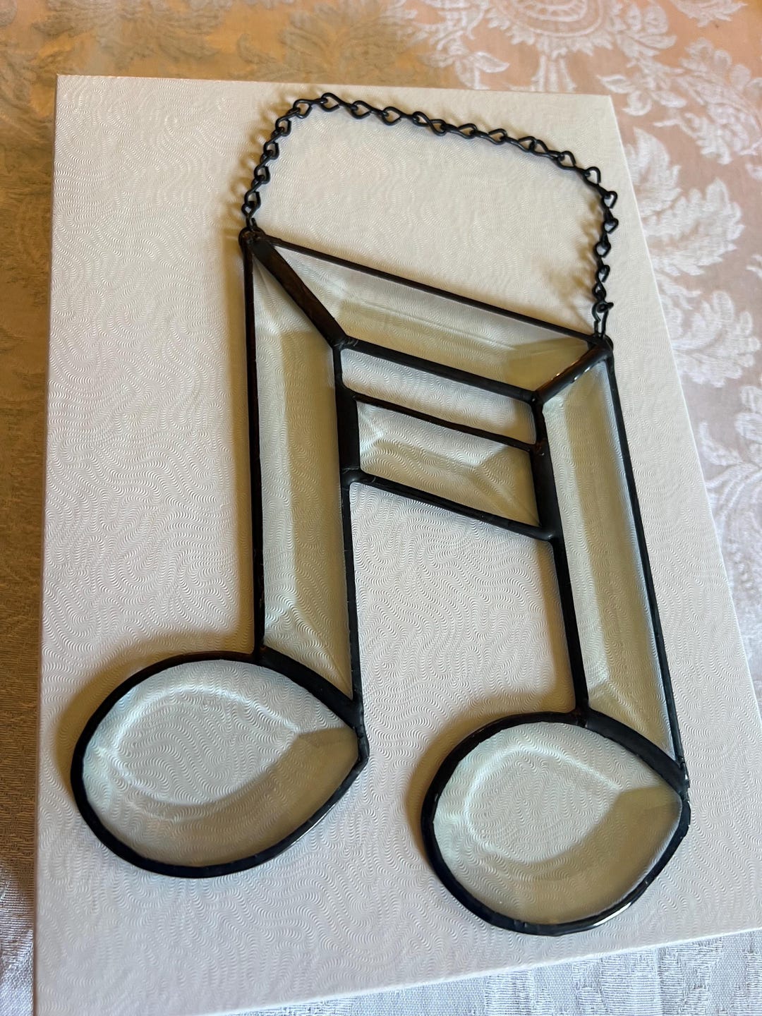Stained Glass – Beveled Glass - Double Music Note - Etsy