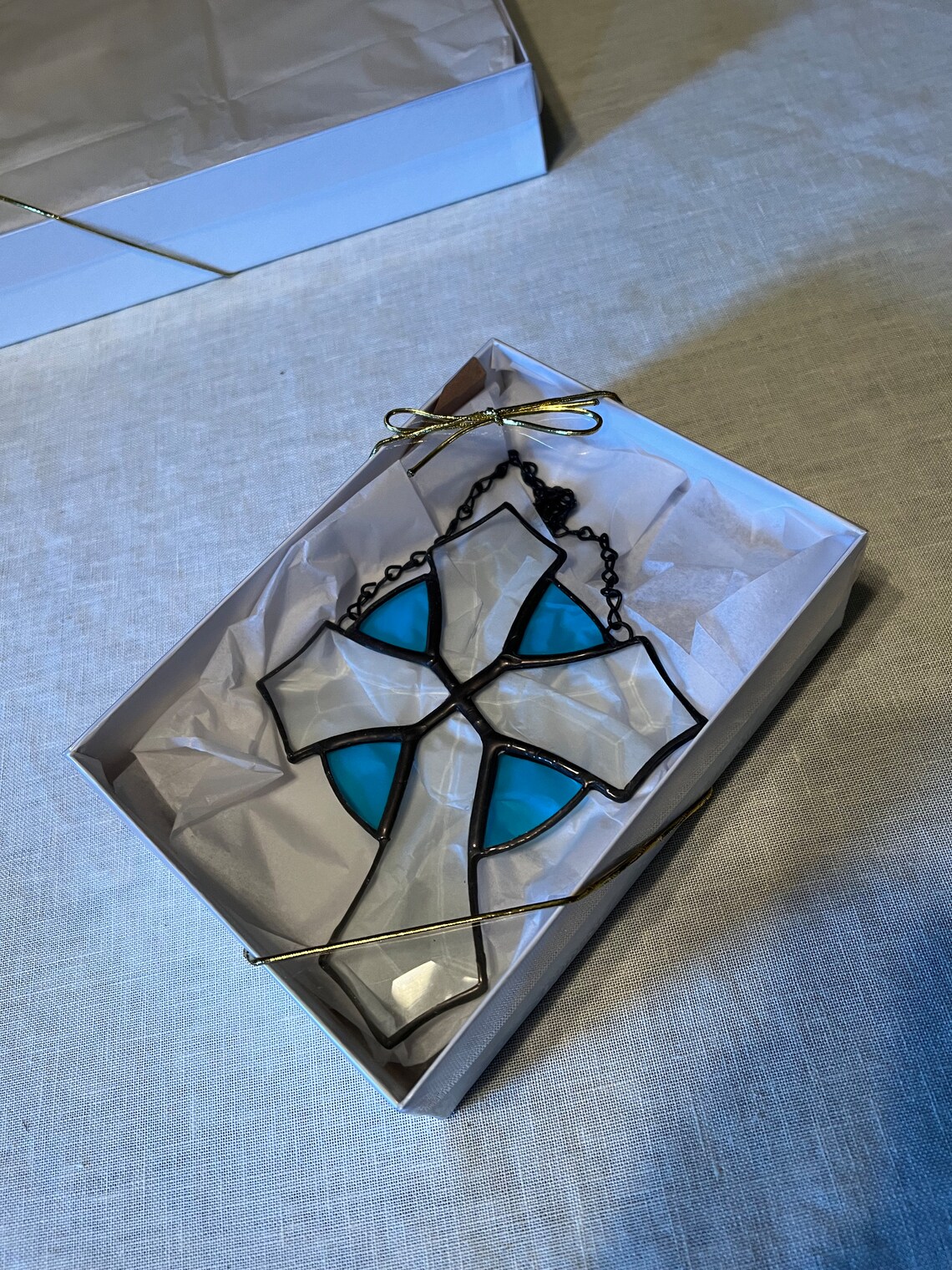 Stained Glass – 3-point Beveled Cross - Etsy