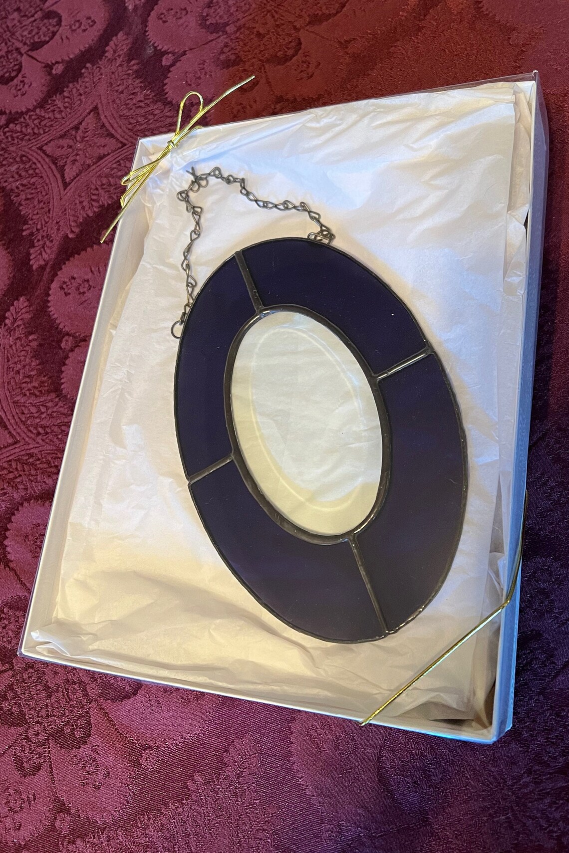 Stained Glass – Simple Bevel Oval - One Color - Etsy