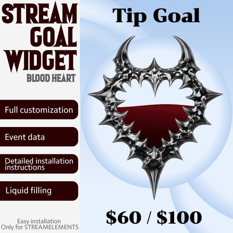 Heart Twitch Goal Widget – Animated Stream Alerts for Twitch - Etsy
