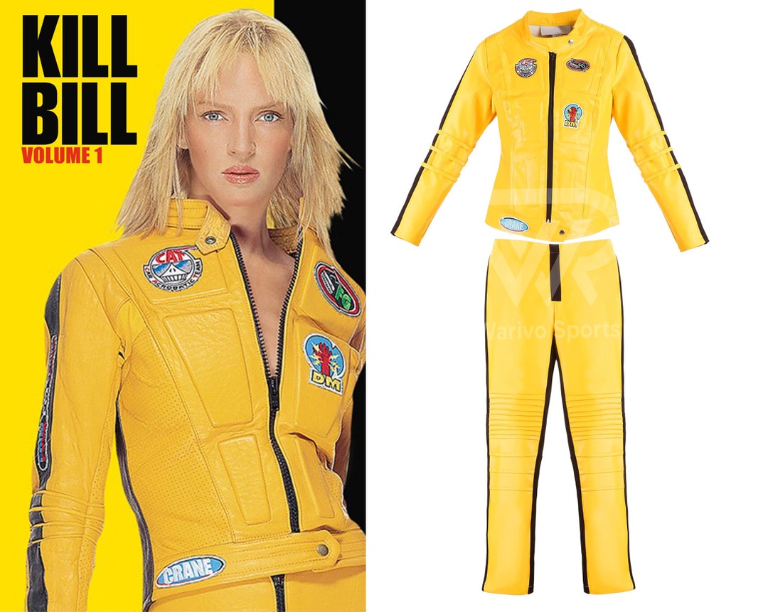 Kill Bill Volume 1 Beatrix Kiddo Leather Suit Uma Thurman the Bride ...