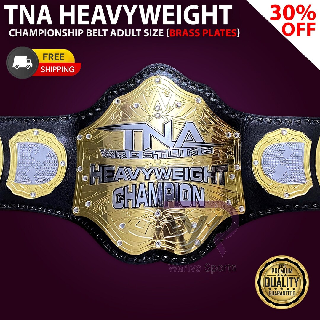 TNA World Heavyweight Championship Belt Adult Size 2MM Brass - Etsy
