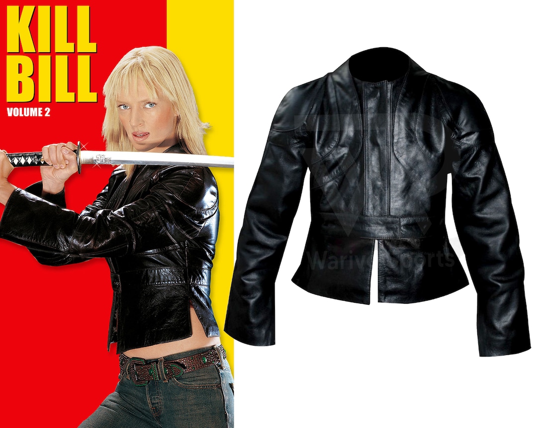 Kill Bill Volume 2 Beatrix Kiddo Leather Jacket Uma Thurman the Bride ...