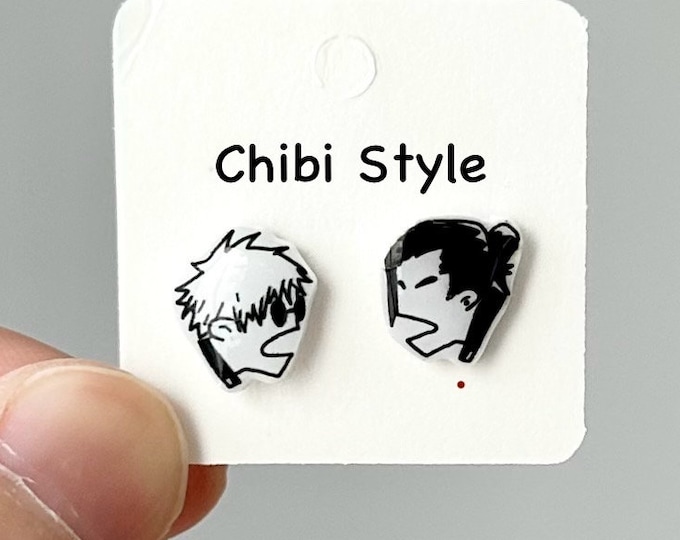 Gojo Geto Earrings | Satosugu Merch | Anime Jewelry | Anime Christmas ...