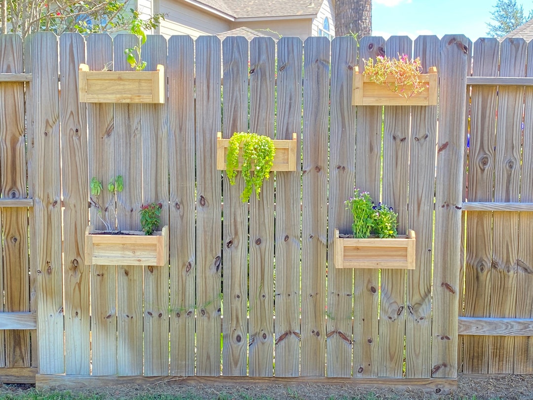 Picket Planter, Wall Planter, Cedar Box, Garden Planter, Herb Garden ...