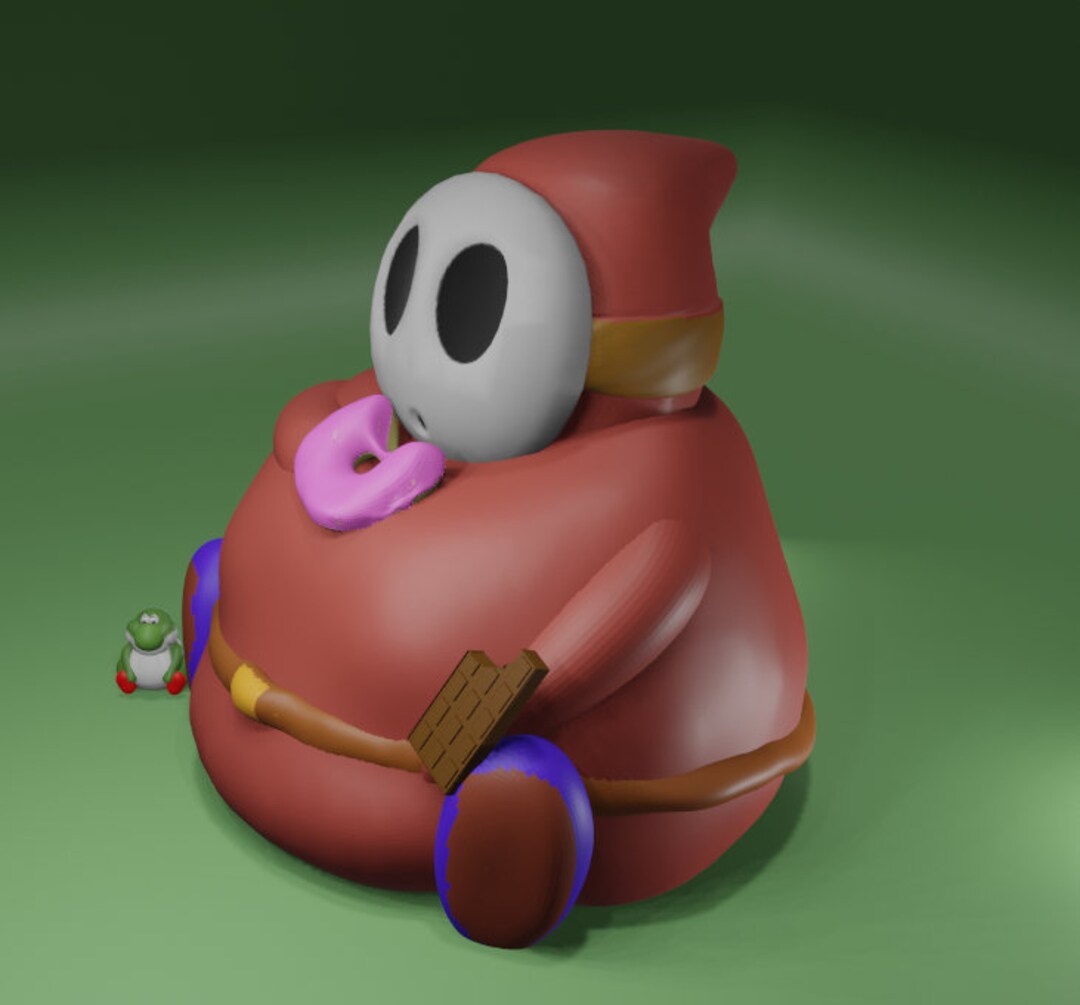 Fat/chunk Shy Guy Fat Yoshi Mario MEME 3D Print Painted Miniature - Etsy