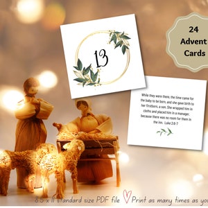 Printable Advent Calendar, Christmas Countdown, Advent Bible Verses ...