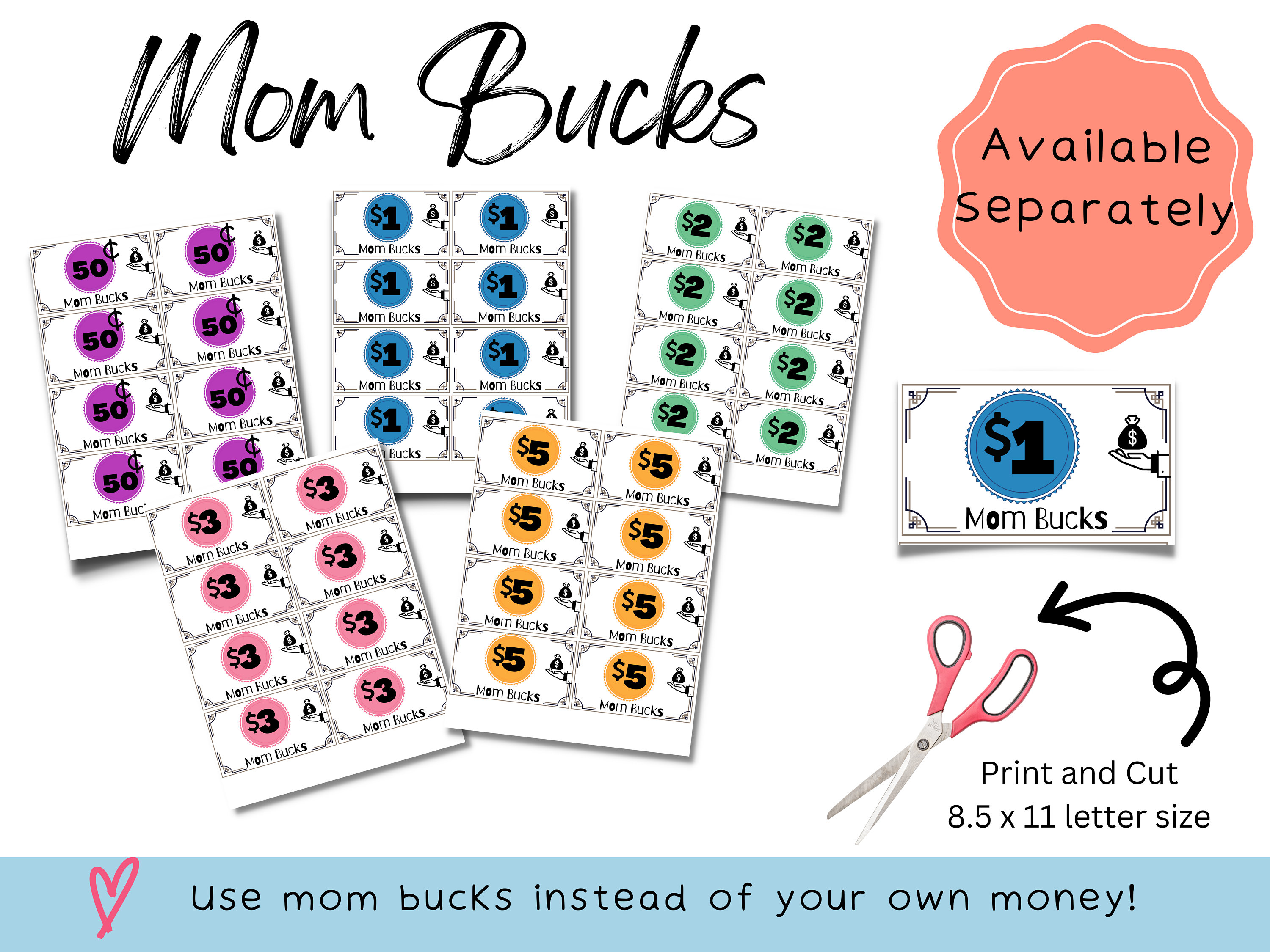 Chore Chart, Allowance Chart, Behavior Chart, Rewards System, Printable ...