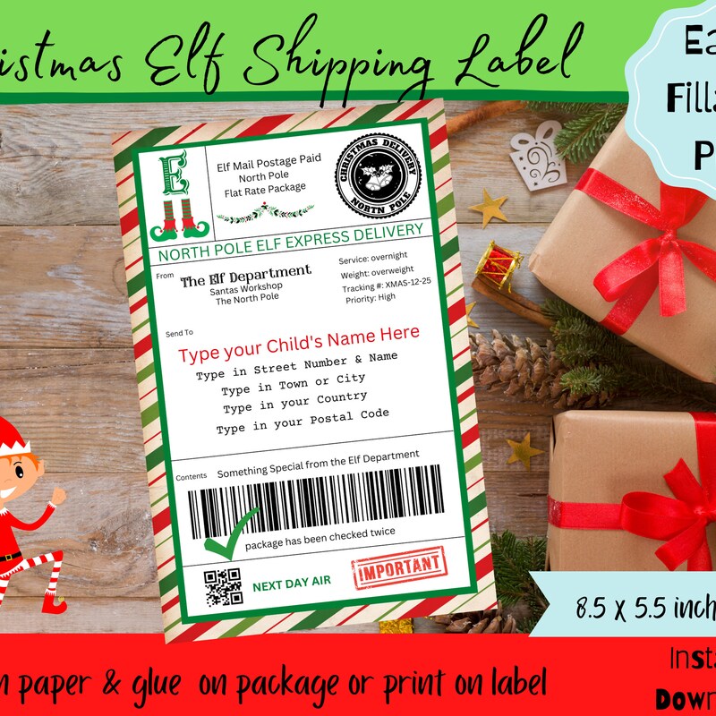 North Pole Mail Sticker - Etsy