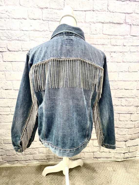 DIY Fringe Denim Jacket! Worn Size Is Depop
