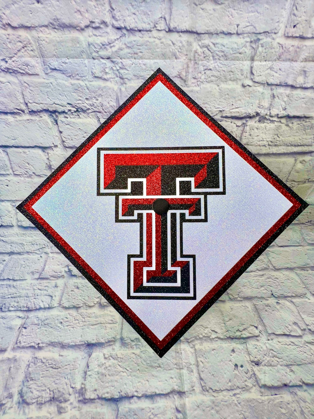 Glitter Graduation Cap Topper Texas Tech University Red - Etsy