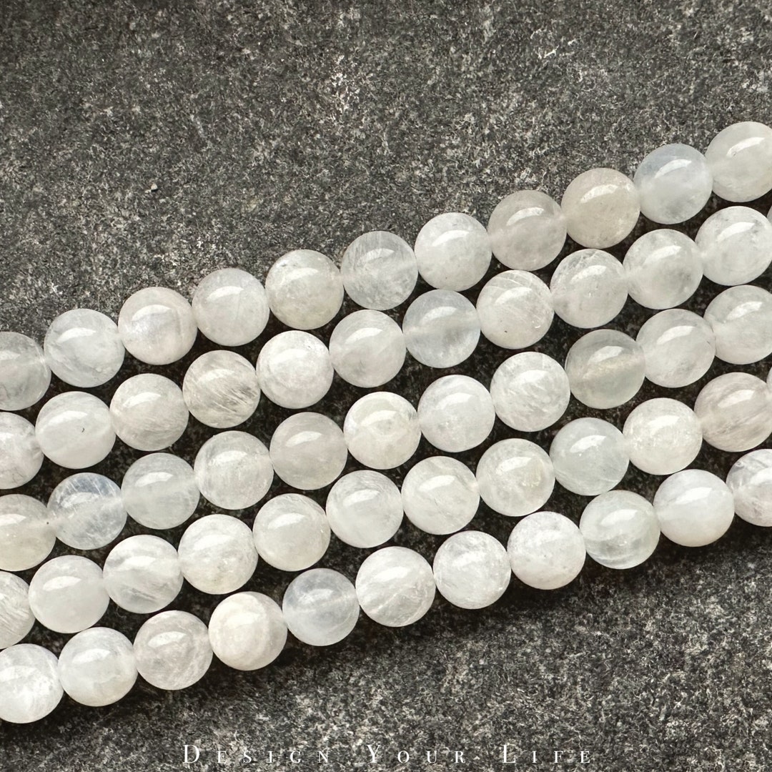 Moonstone Beads on a Strand Gemstone Natural Stone - Transparent Loose ...