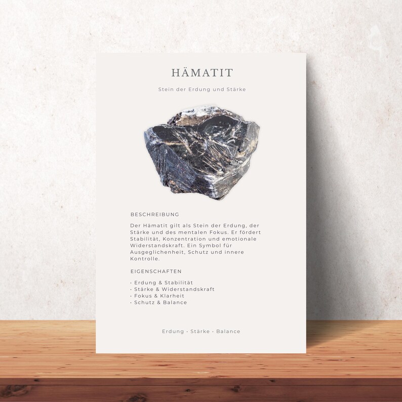 Hematite Map & Poster Digital Download | Healing Stone Wall Art | Stone ...
