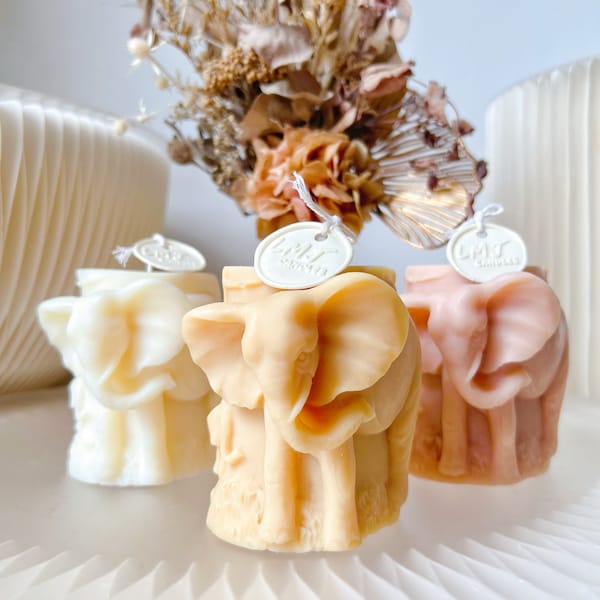 Elephant Candle - Etsy