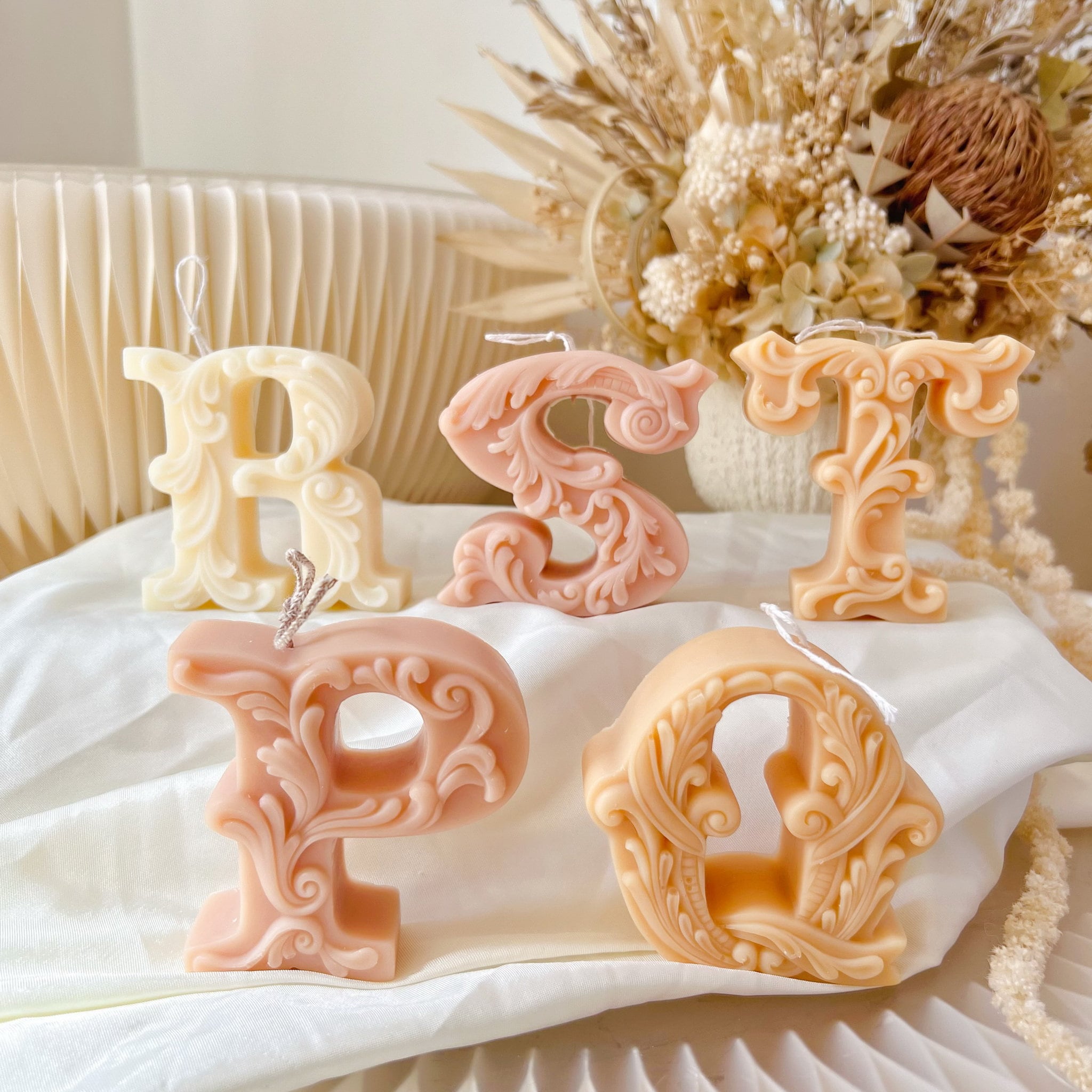 Vintage Letter Candle Personalized Alphabet Soy Candle - Etsy