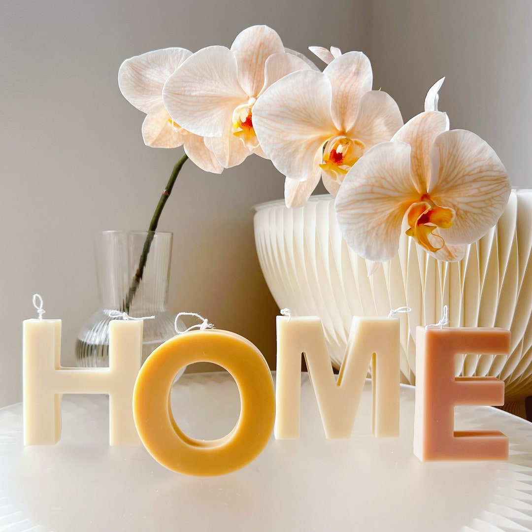 Alphabet Letter Candle, Personalized Soy Wax Candle, Handmade Scented ...