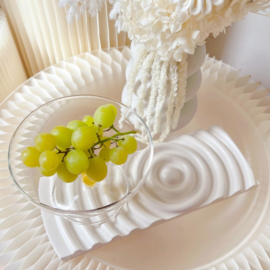 Handmade Wave Serving Tray Rectangular Decorative Tray Nordic Jewellery ...