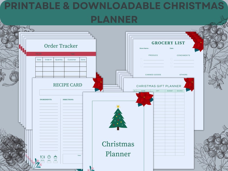 Christmas Planner Printable, Holiday Planner, Gift Budget Planner ...