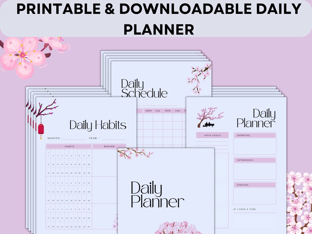 Minimalist Daily Planner Printable, Daily to Do List for Work/home ...