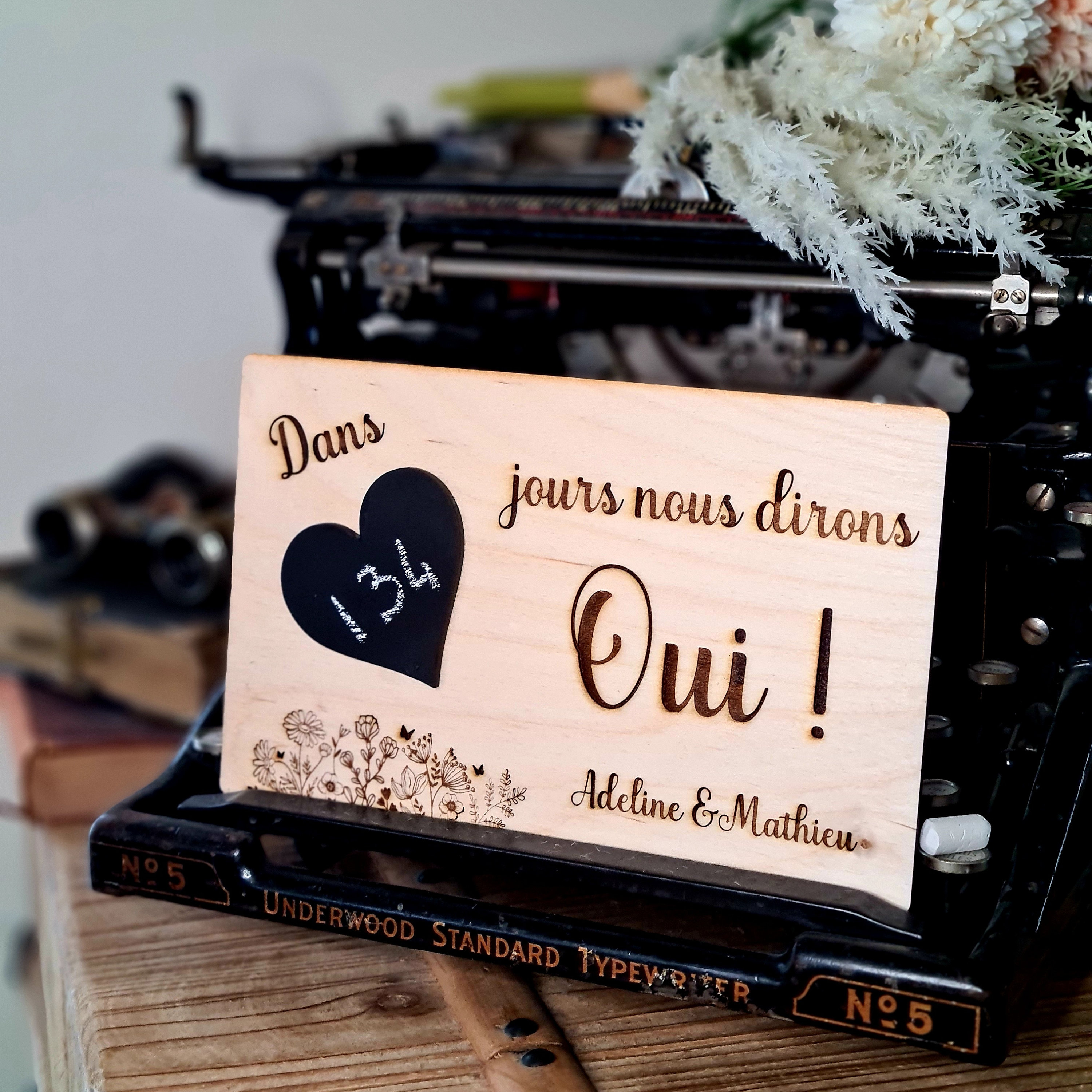 Compte à rebours mariage - Etsy France