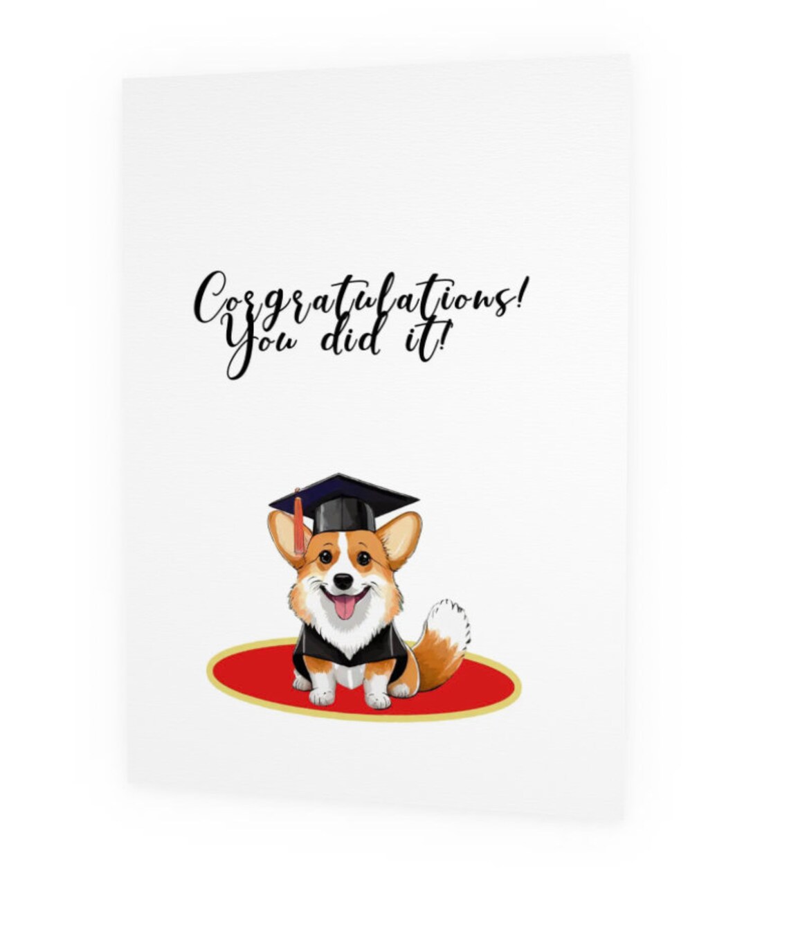 Corgi Congratulations Graduation Card - Etsy