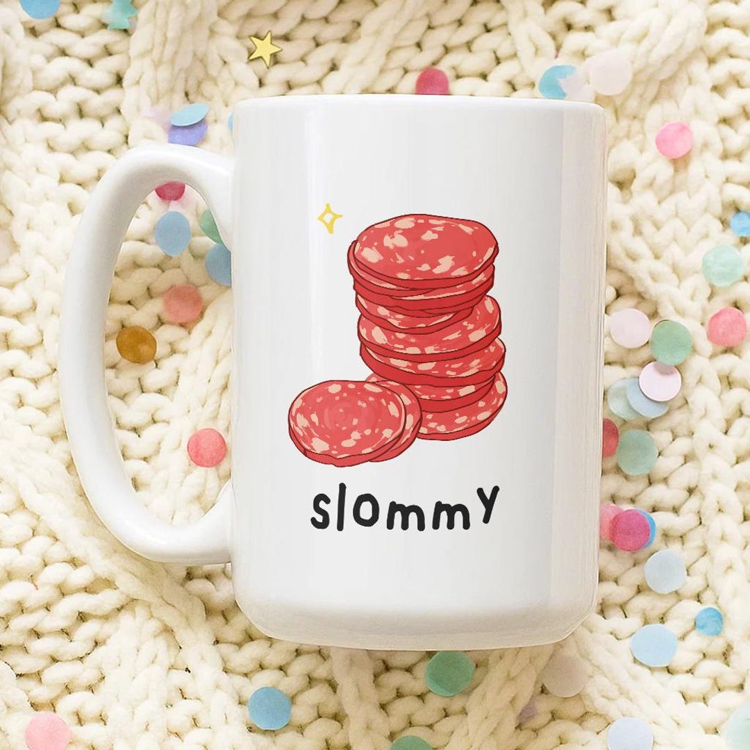 Slommy Salami Meme Mug: Funny Novelty Gag Gift - Etsy