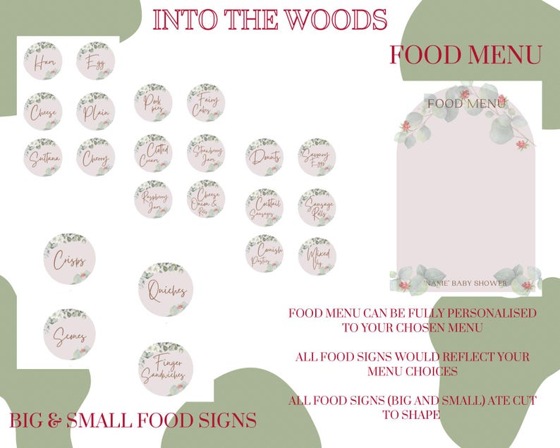 Food Sign Pack - Special Editions - Etsy