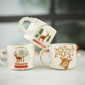 Reindeer Mugs-rudolph the Red Nosed Reindeer-deer Mugs-deer Gifts ...